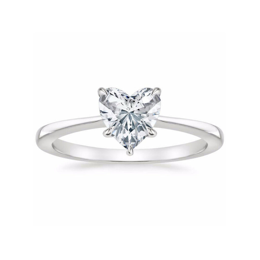 Lauren Heart Solitaire Diamond Engagement Ring - Noble Fine Jewellery